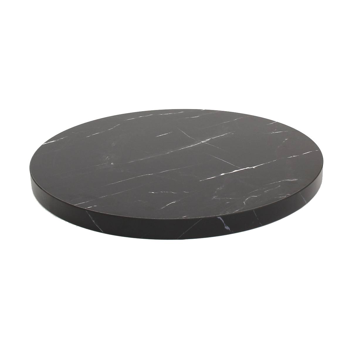 30 Round Black Granite Print Laminate Table Top, 1 1/2'' Thick ...