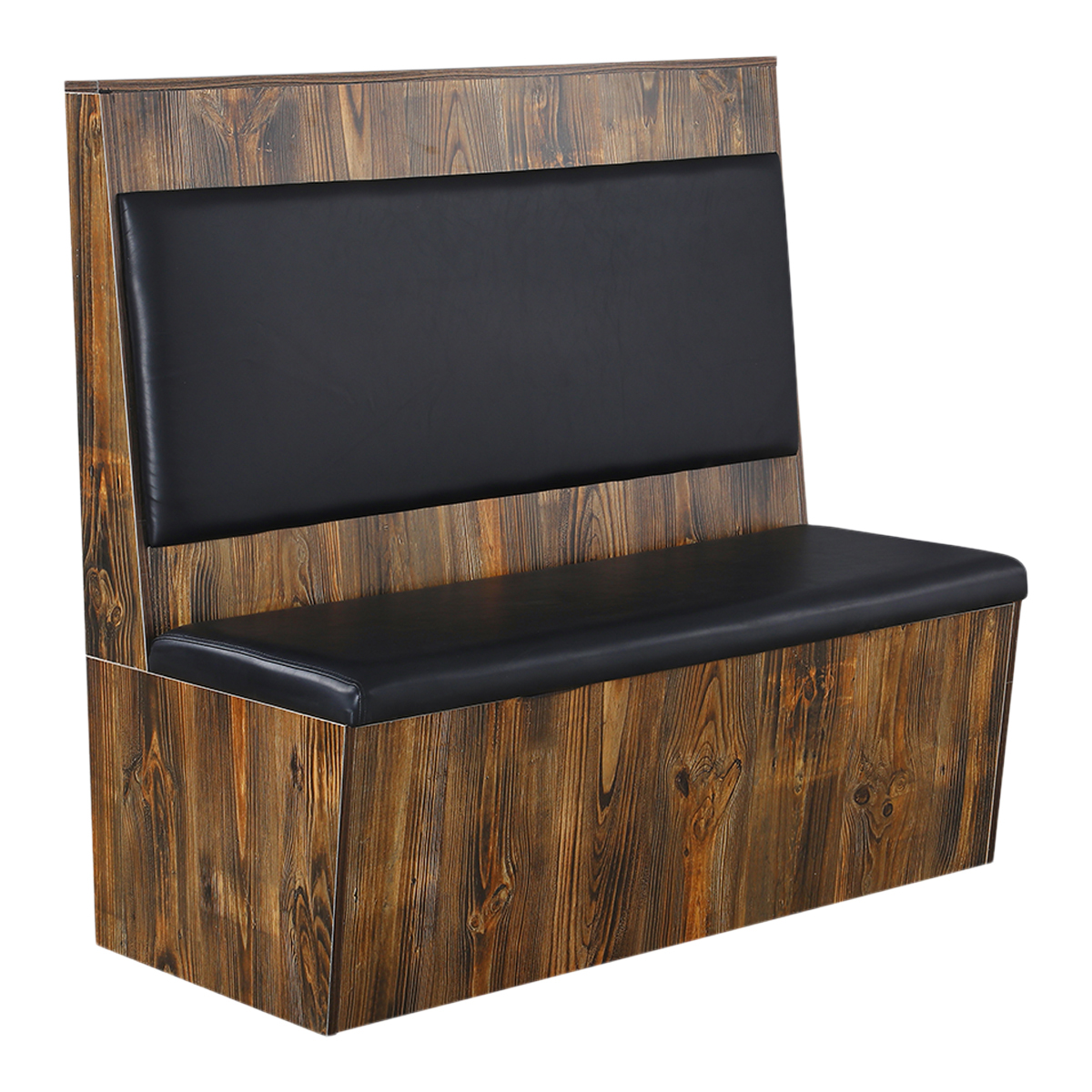 46H, Country Style Melamine Single Booth with Plain Vinyl Back &Seat ...