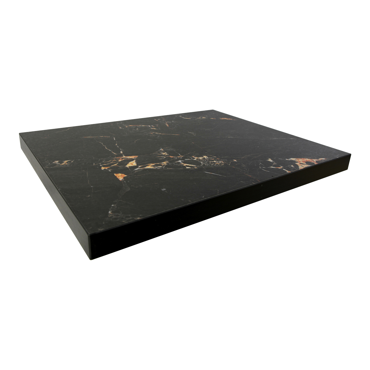 24x24 Indoor 2-Inch Thick Melamine Table Top with Black Marble Pattern ...