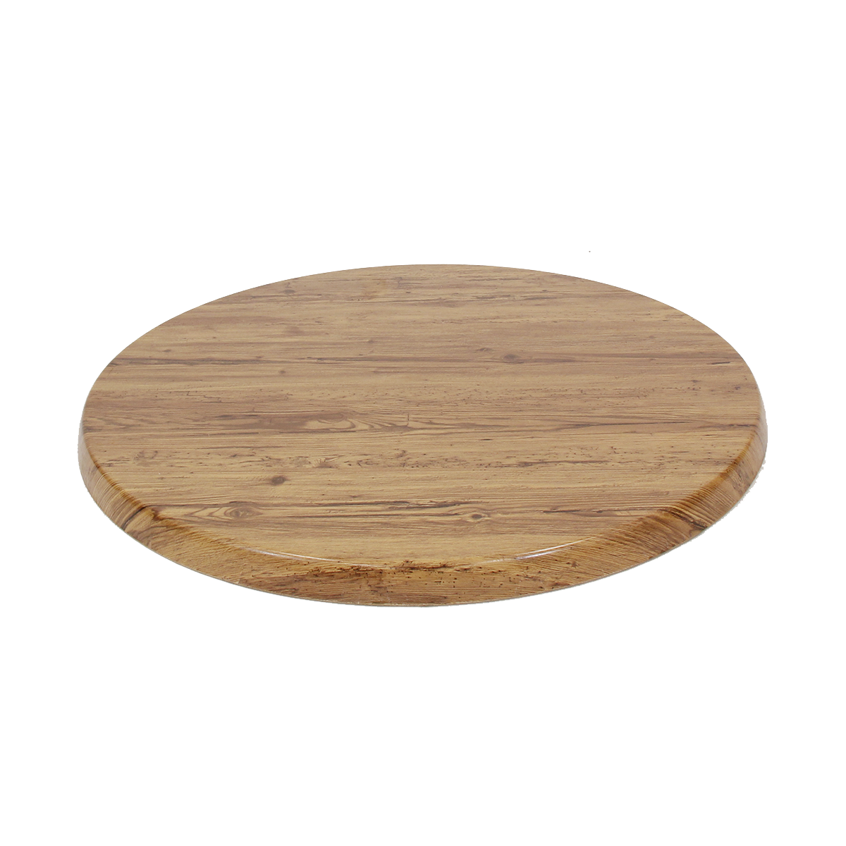 36'' Round Molded Compression Table Top, Aged Pine : Restaurant ...