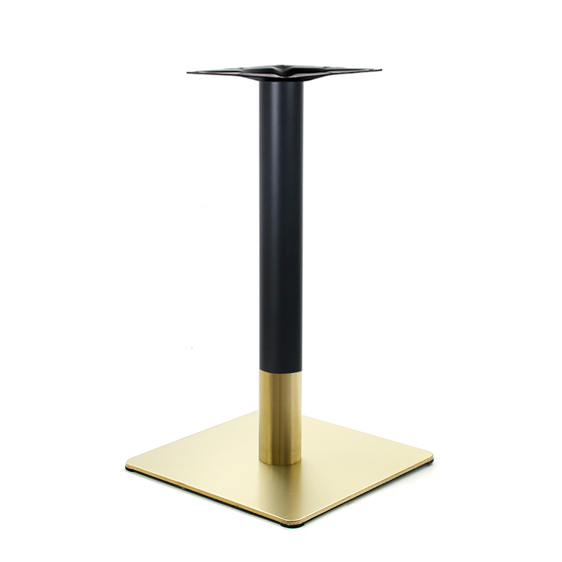 Indoor 22'' x 22'' Stainless Steel Table Bases in Gold and Black Finish ...