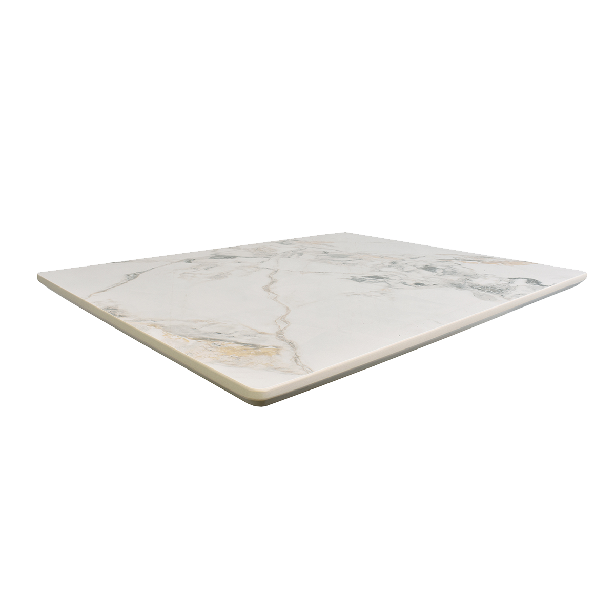 30x48 Sintered Stone Table Top in White Marble Color (Glossy ...