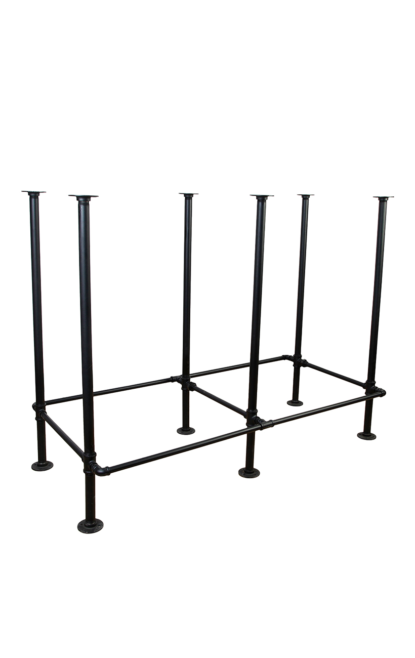 Indoor 6-Legs Industrial Black Heavy Duty Cast Iron Pipe Table Base ...