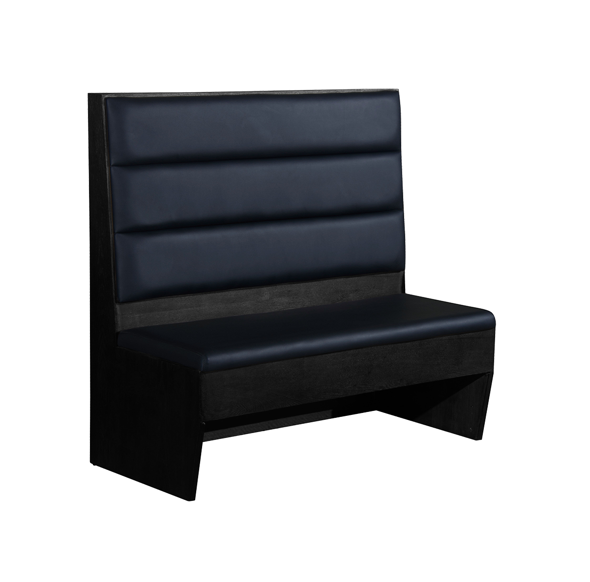 47H, Horizontal 3 Channel Back Single Booth in Black : Restaurant ...