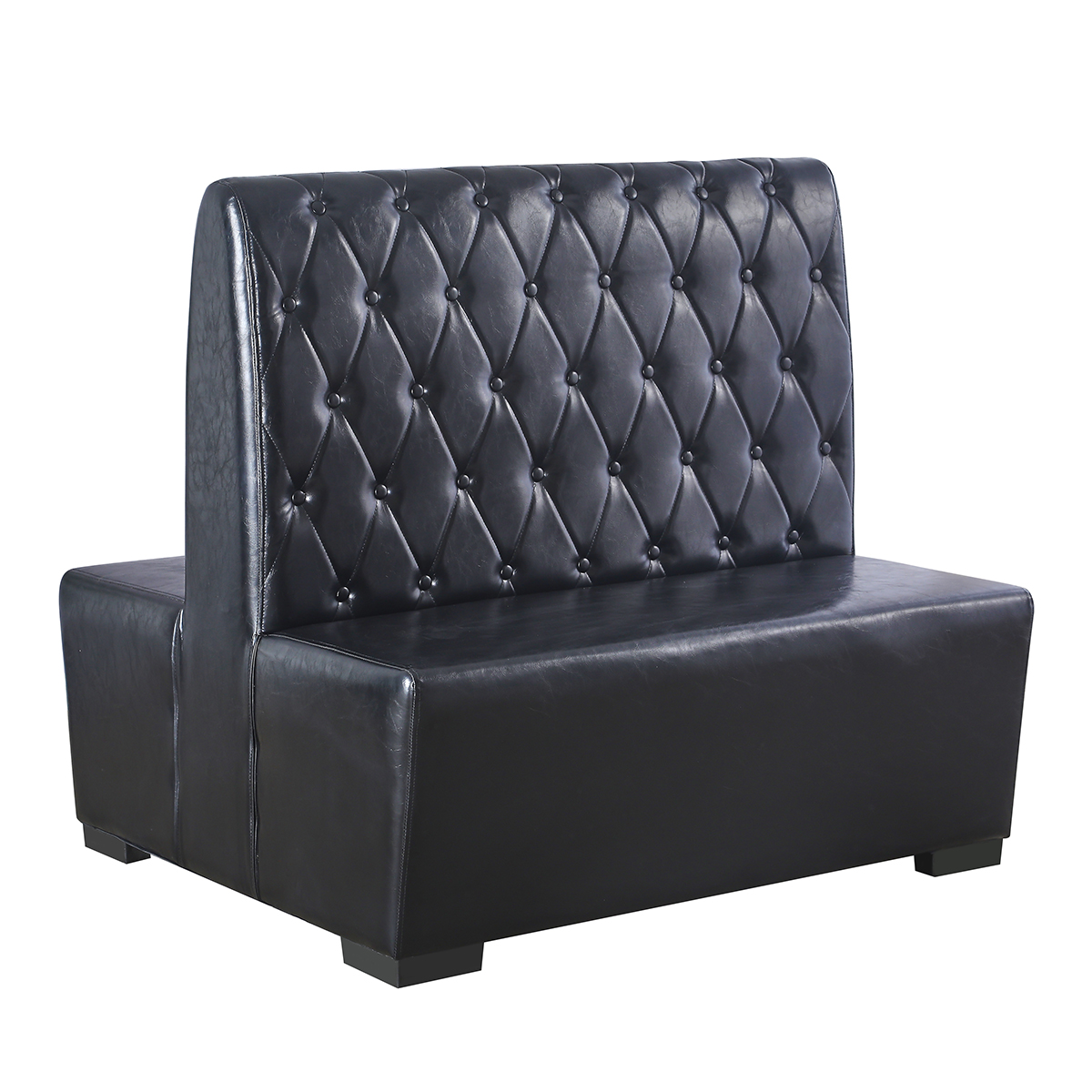 44H, Diamond Pattern Button Tufted Vinyl Back Upholstered Double Booth ...