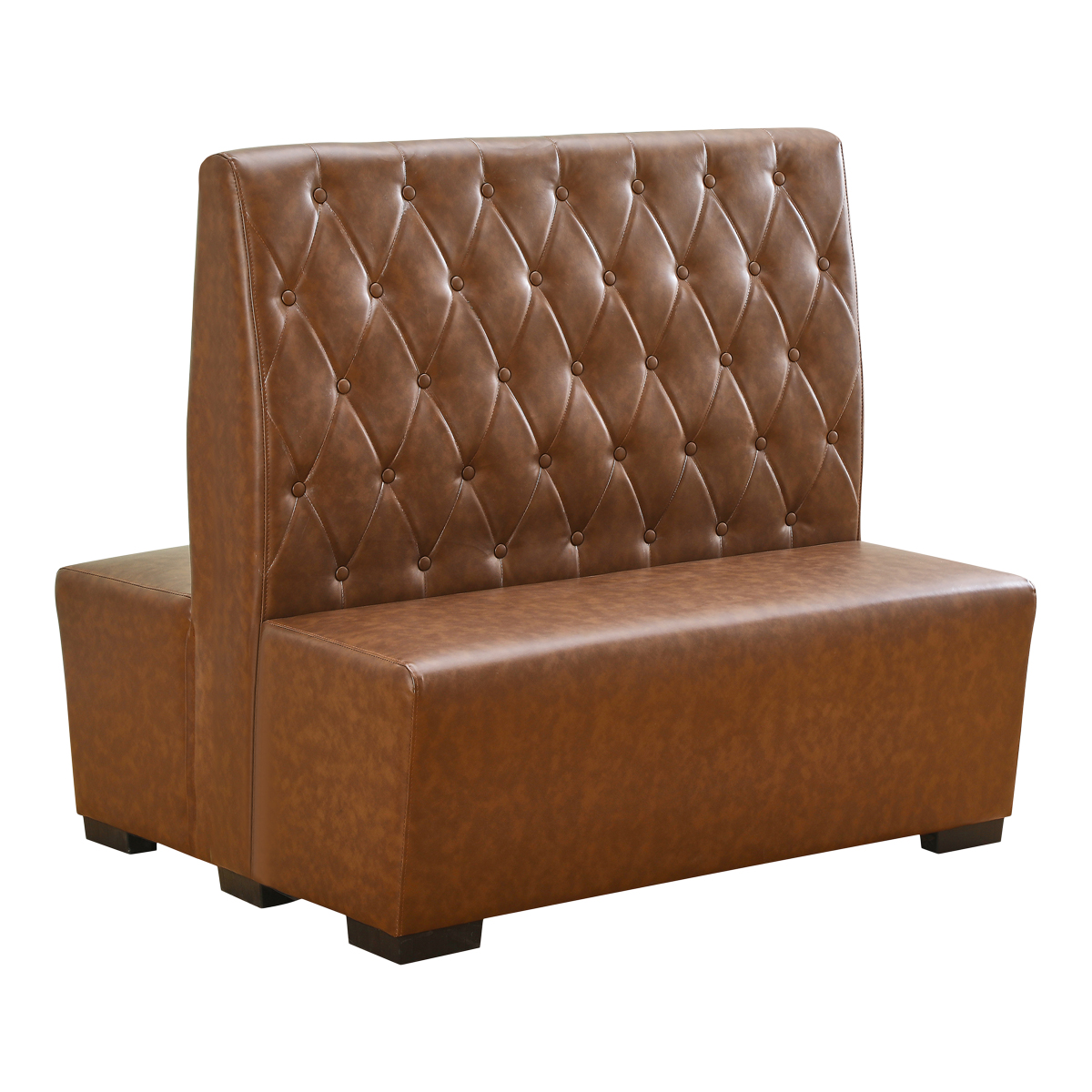 47L x 44H, Diamond Pattern Button Tufted Vinyl Back Upholstered Double ...