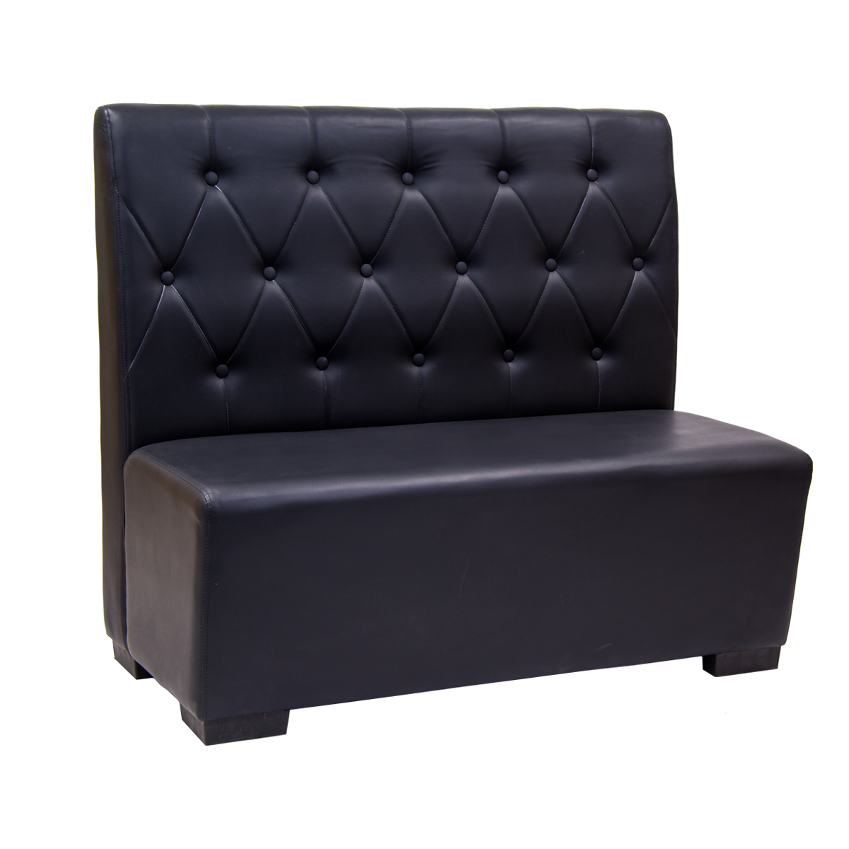 42H, Button Tufted Back Upholstered Single Booth in Black : Restaurant ...