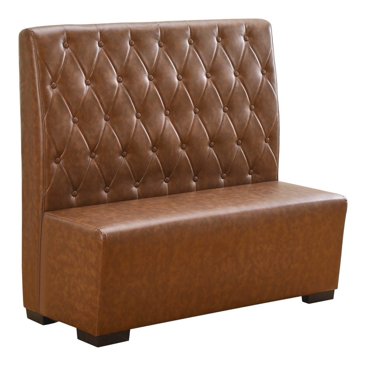 47L x 44H Diamond-Pattern Button Tufted Vinyl Back Upholstered Booth in ...