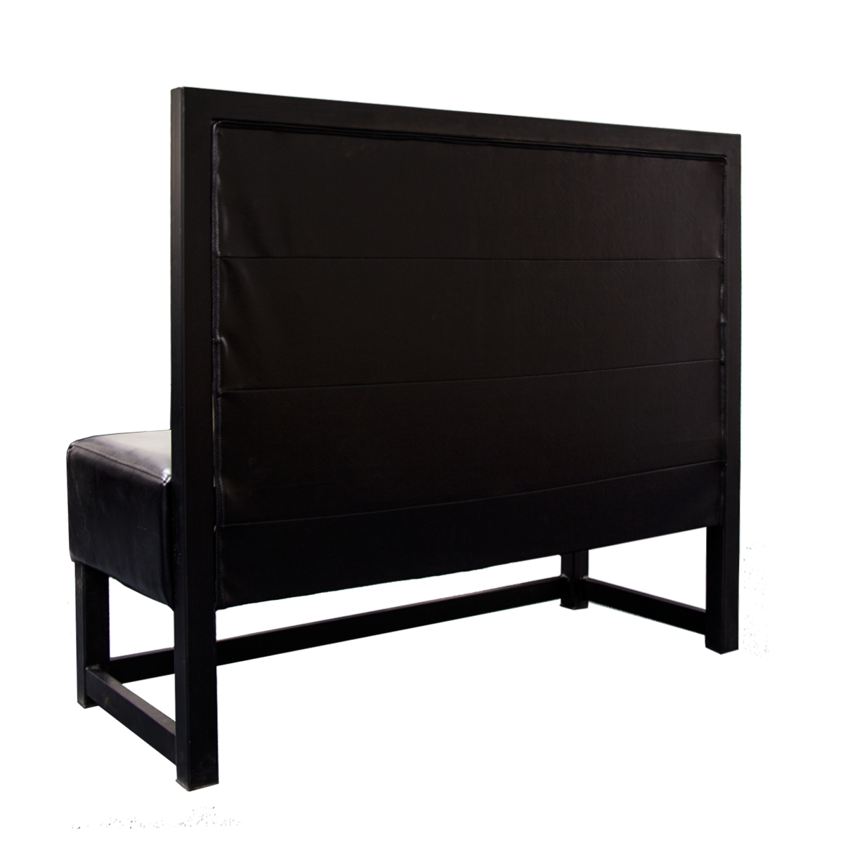 42H, Plain Back Upholstered Single Metal Booth : Restaurant Furniture ...