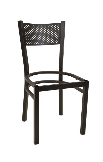 Perforated Back Metal Chair w/ Veneer Seat : Restaurant Furniture, A1 ...