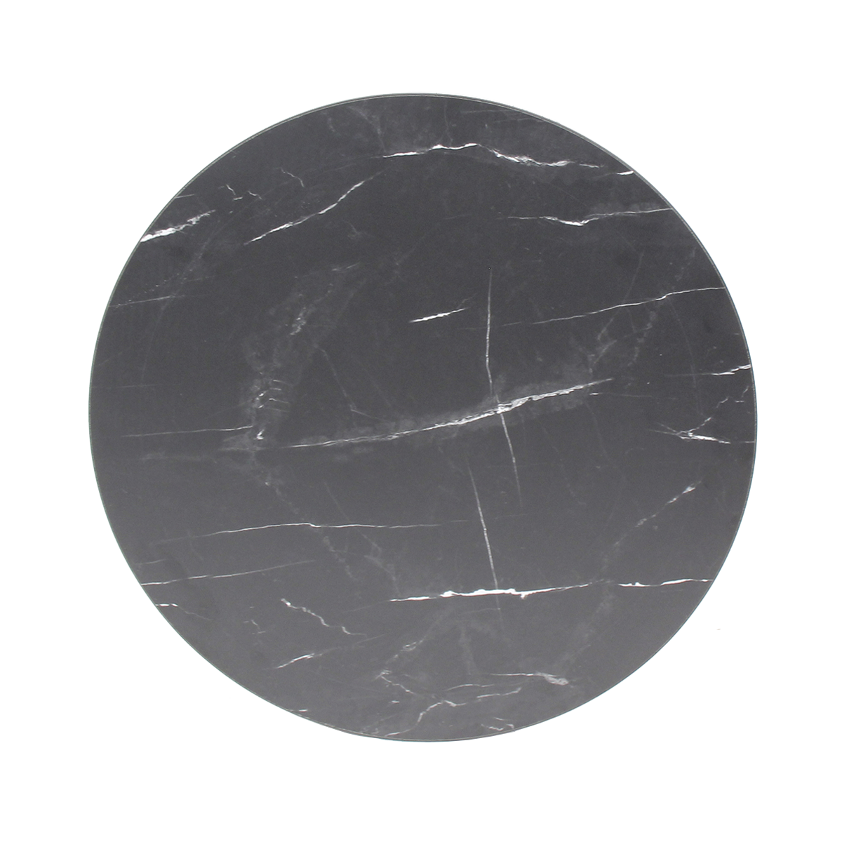 30 Round Black Granite Print Laminate Table Top, 1 1/2'' Thick ...