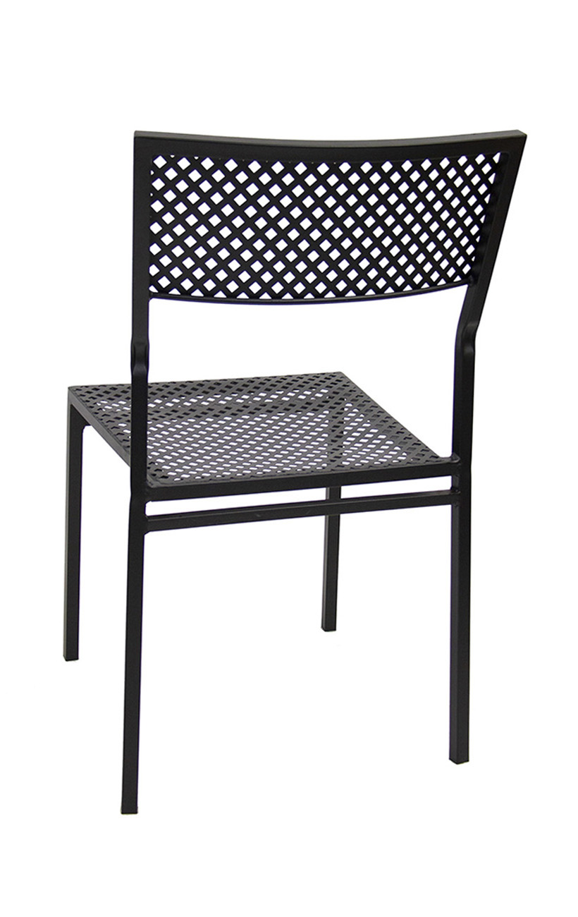 Commercial Patio Chair with Punched Square Holes Metal Patio with ...