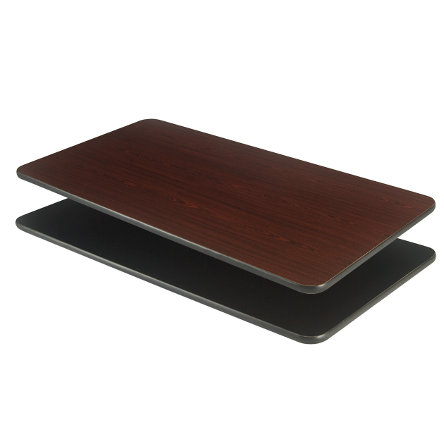 30''X60'' Reversible Table Top, Black and Dark Mahogany : Restaurant ...